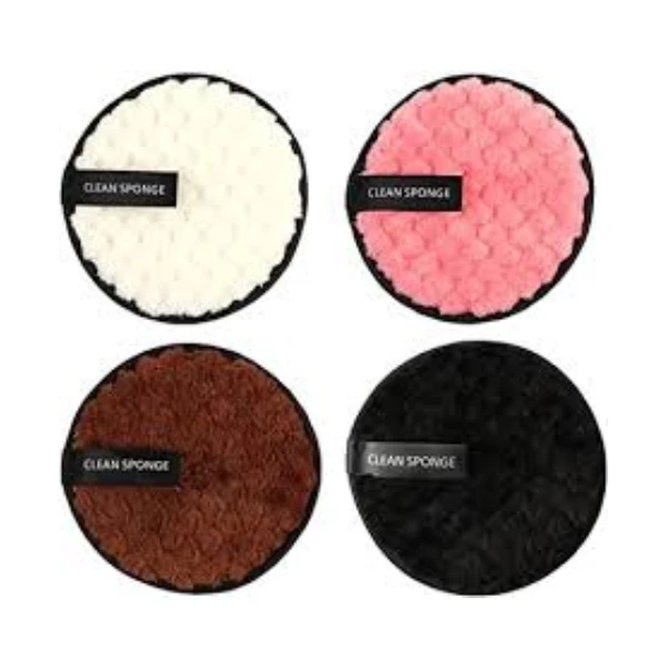 Soft Microfiber Makeup Remover Sponge-Round - Carnesia