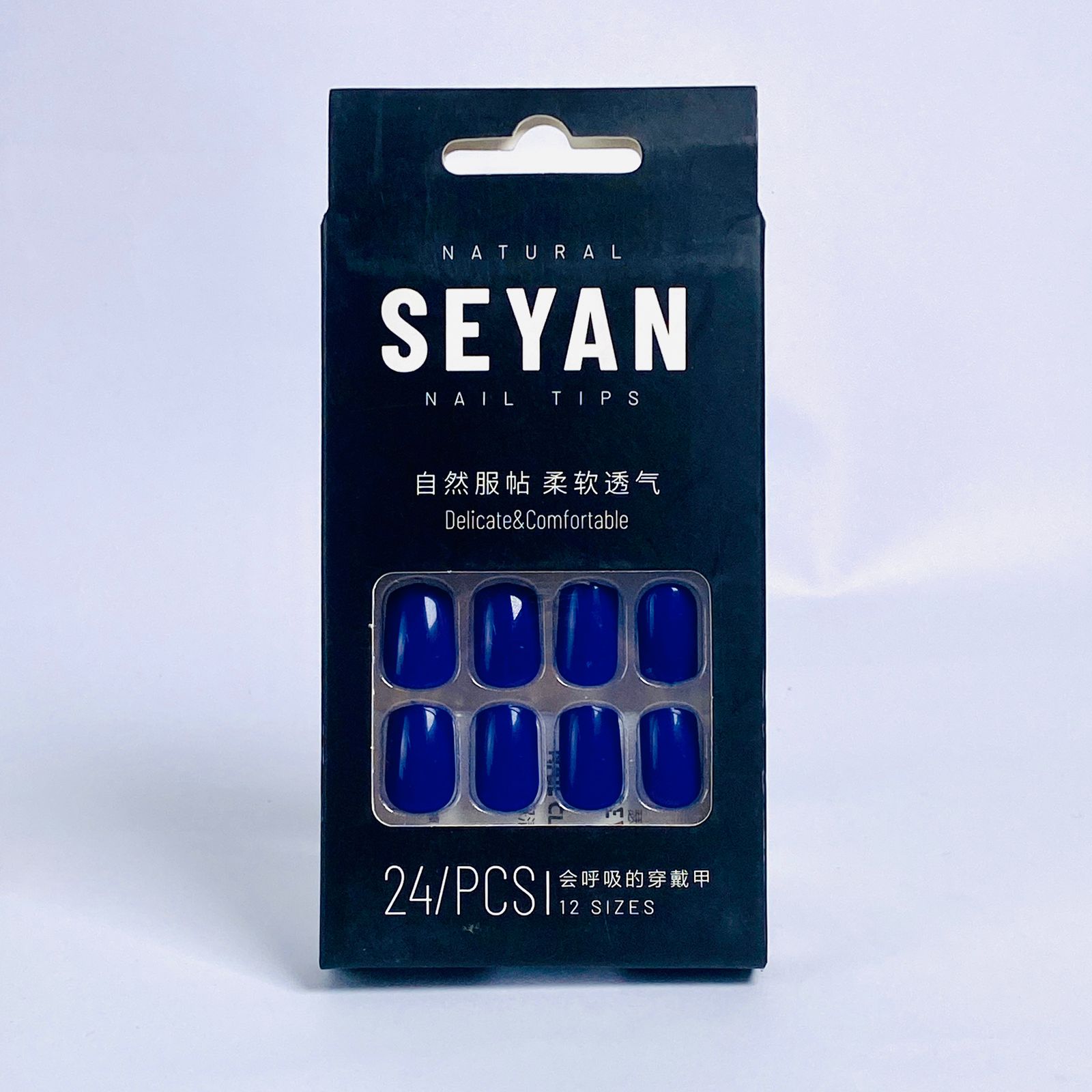 SEYAN 24pcs/Set Detachable Long Coffin Fake Nails With Glue Stick HS005 ...