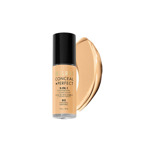 Milani Conceal + Perfect 2-in-1 Foundation + Concealer -02 Natural ...