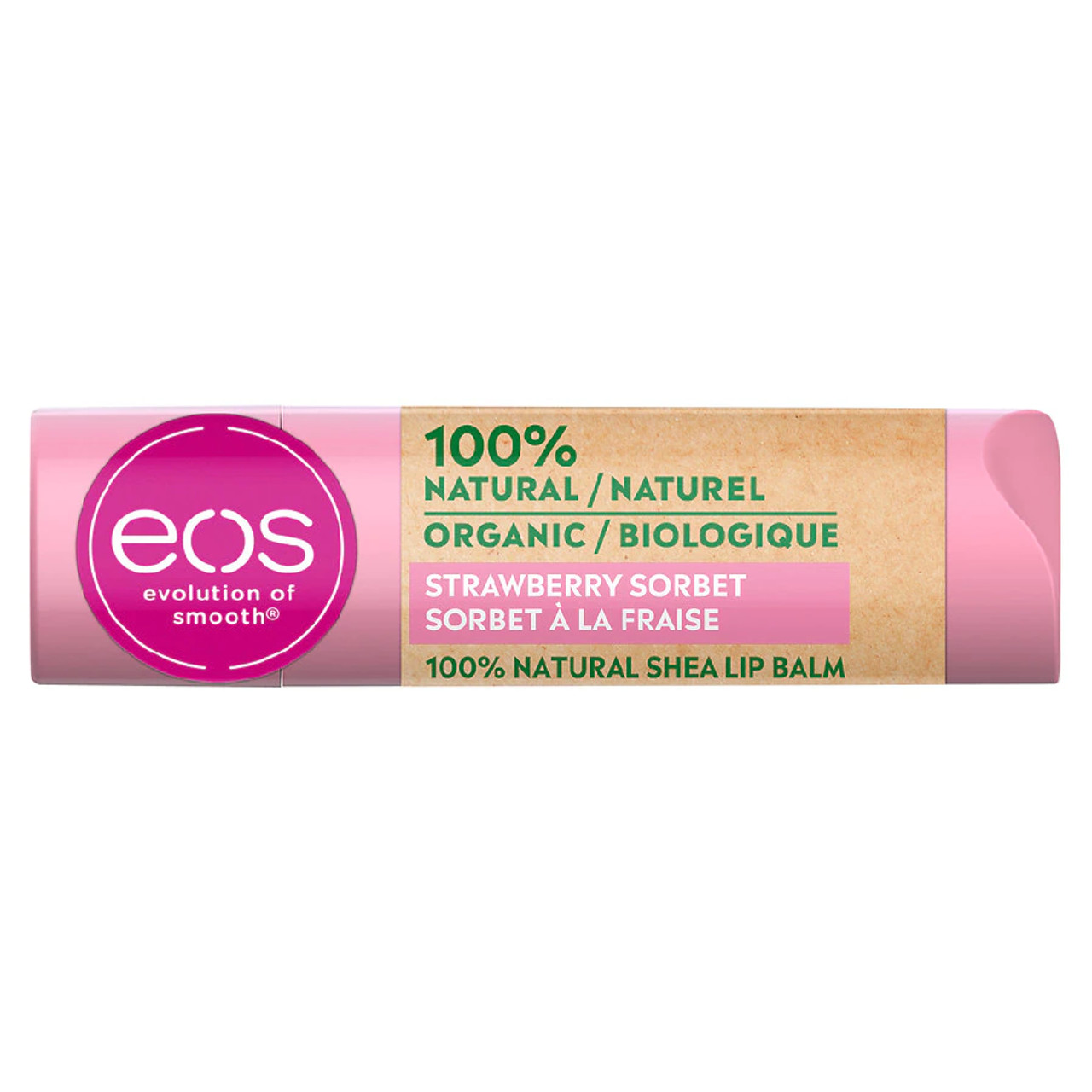 EOS 100% Natural Lip Balm-Strawberry Sorbet Shea - Carnesia