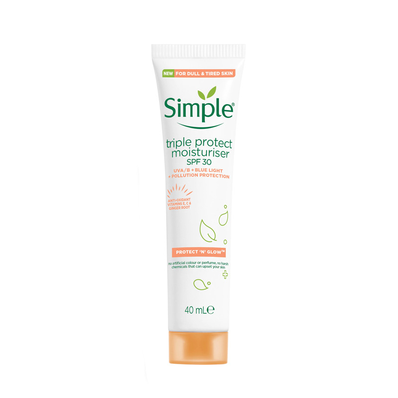 Simple Protect 'n' Glow Triple Protect Moisturiser SPF 30 40 ml - Carnesia
