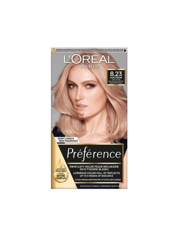 L'OREAL Paris Preference Luminous Color Permanent Hair Dye 8.23 ...