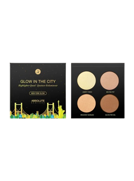 Abolute new york Glow in the city highlighter quad new york glow - Carnesia