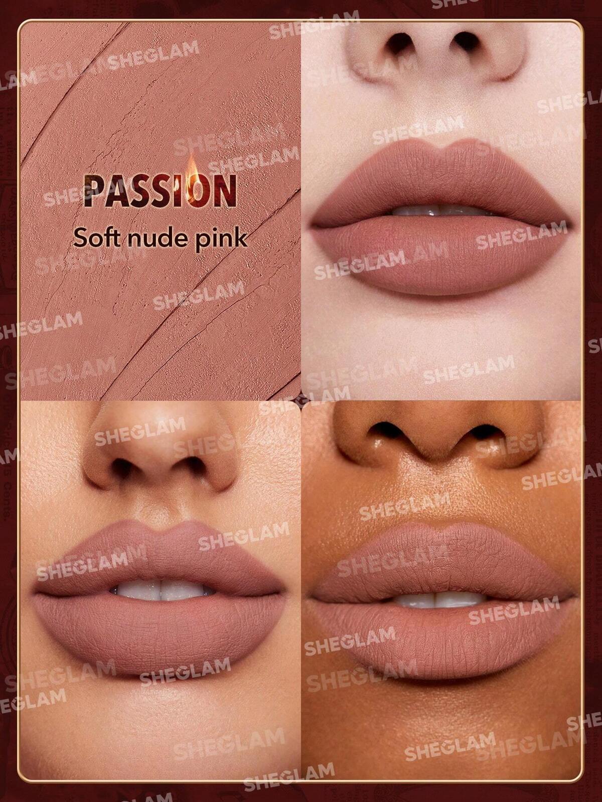 Sheglam Dynamatte Boom Long Lasting Matte Lipstick Ember Rose Passion ...